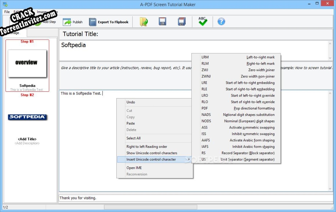 Registration key for the program A-PDF Screen Tutorial Maker » Download