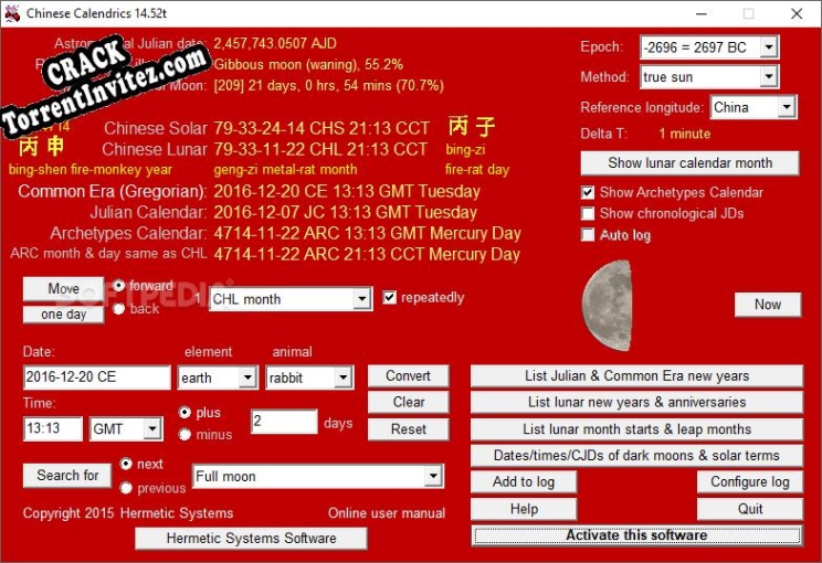 Chinese Calendrics activation key » Download