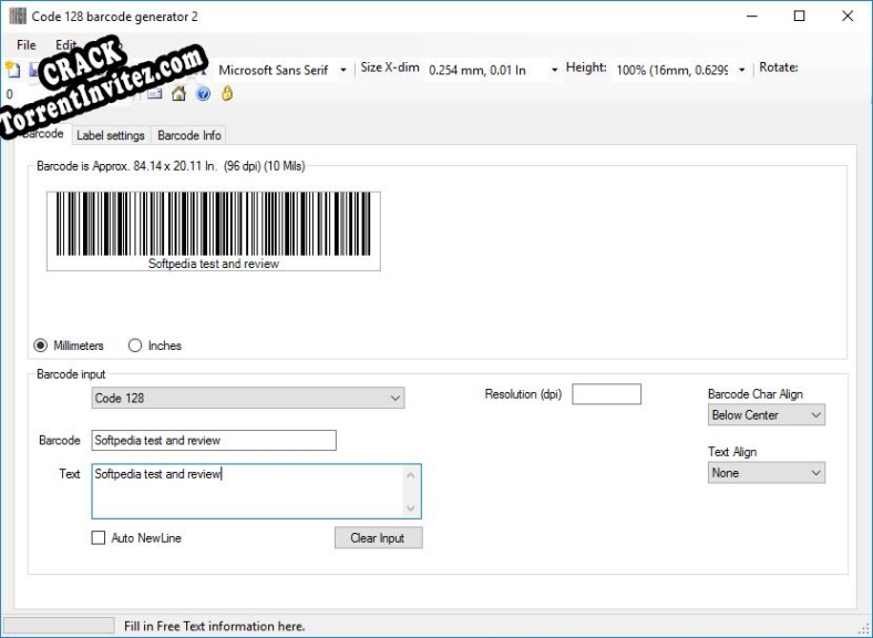 Free key for Code 128 Barcode Generator » Download