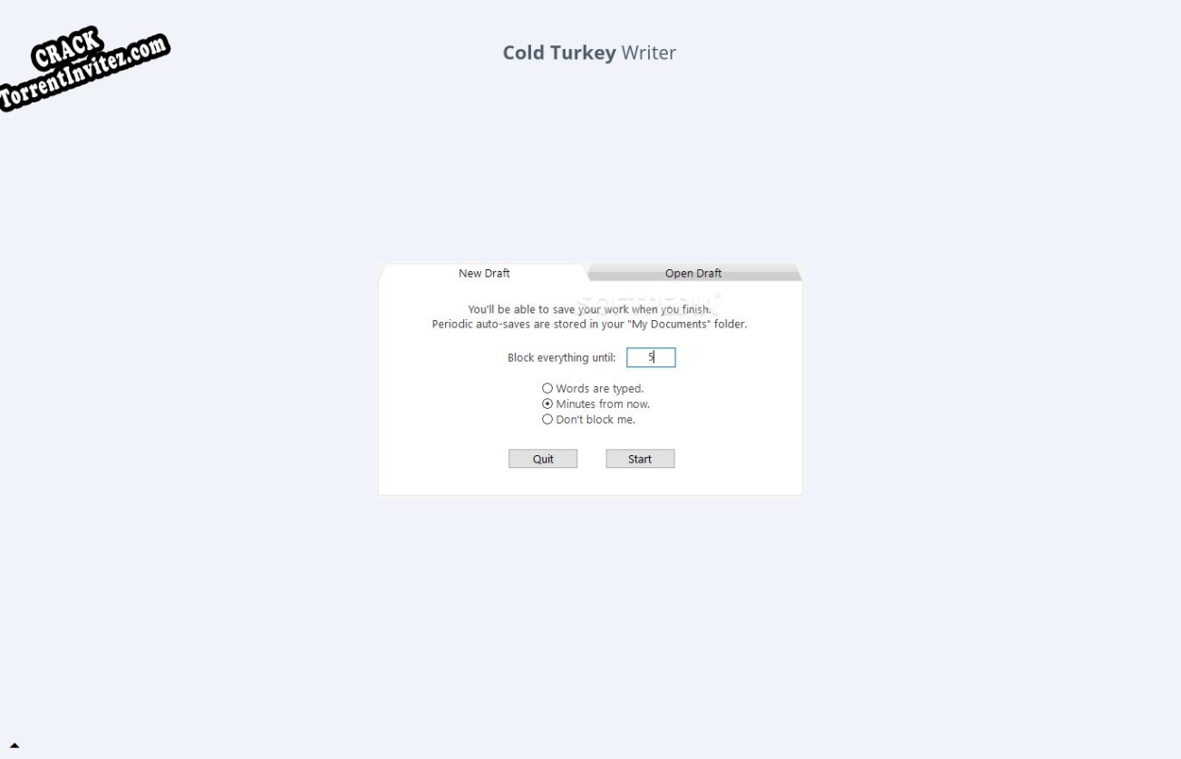 Registration key for the program Cold Turkey Writer » Download