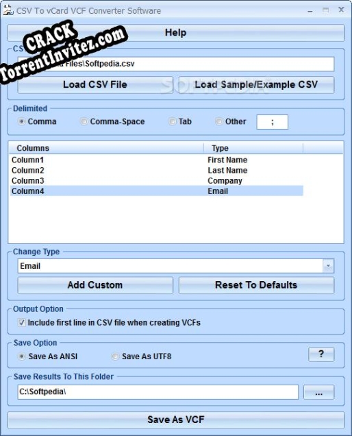 Key for CSV To vCard VCF Converter Software » Download