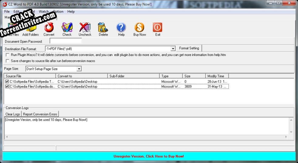 CZ Word to PDF (formerly CZ-Doc2Pdf) key generator » Download