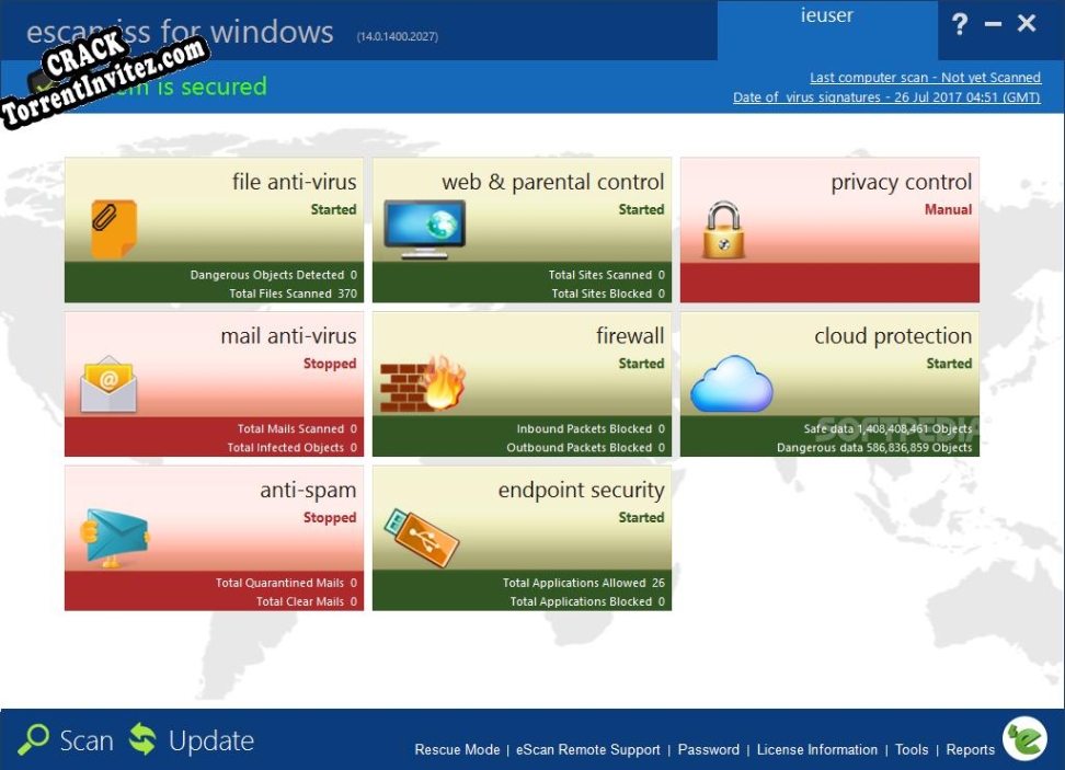 Activation key for eScan Internet Security Suite » Download