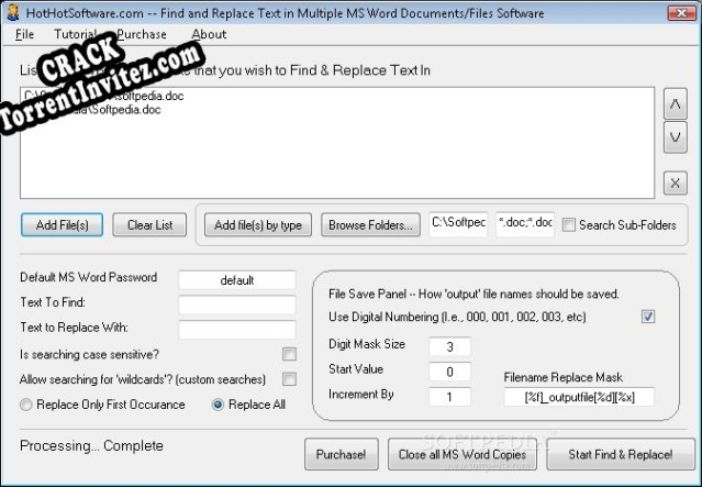 Find And Replace Text In Multiple Ms Word Documentsfiles Software Serial Number Generator