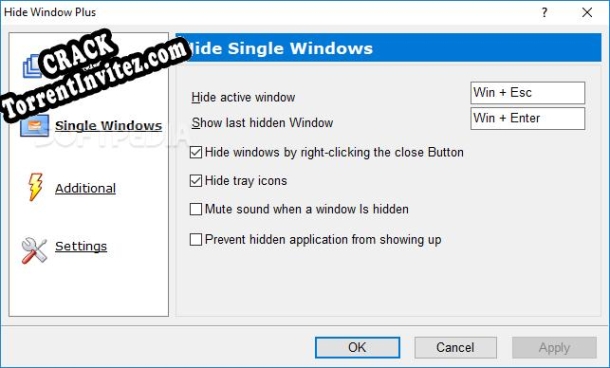 Free key for Hide Window Plus » Download
