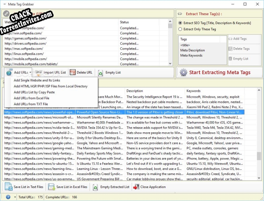 Activation key for Meta Tag Grabber » Download