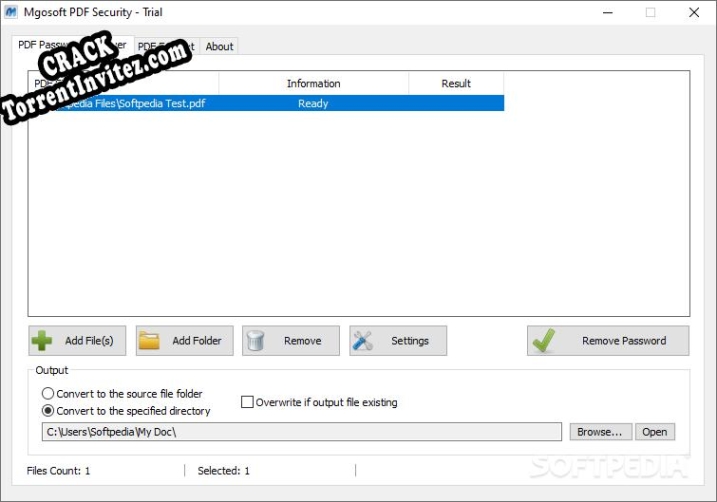 Mgosoft PDF Security Key generator » Download