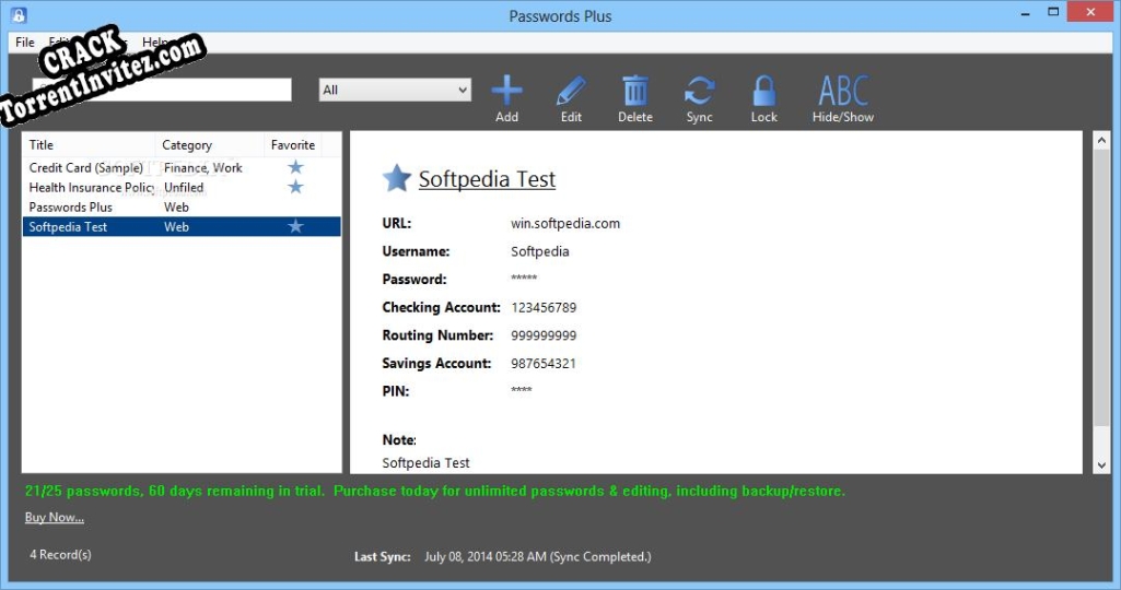Passwords Plus serial number generator » Download
