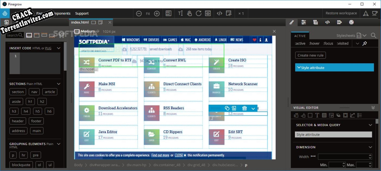 Pinegrow Web Editor Activation Key Download