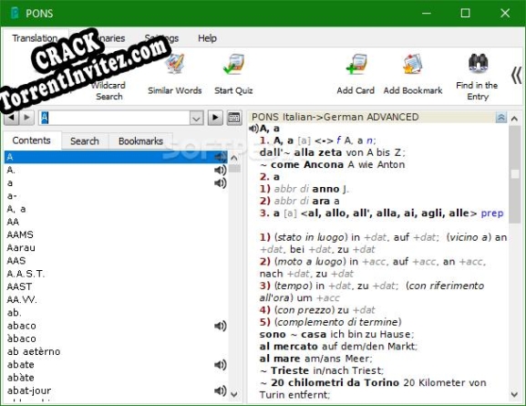 PONS Dictionary Italian - German Premium key generator » Download