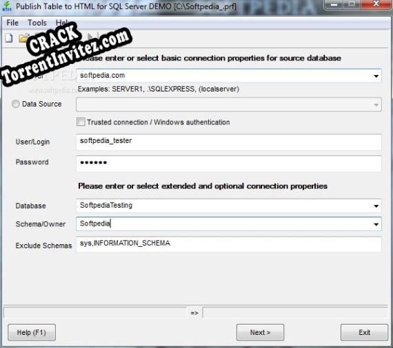 Publish Table to HTML for SQL Server Key generator » Download