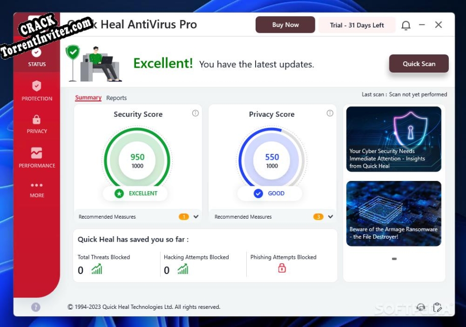 Free key for Quick Heal Antivirus Pro » Download
