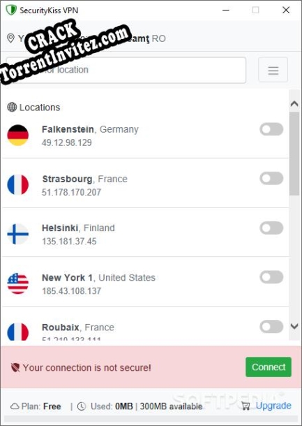 Activation key for SecurityKISS VPN » Download