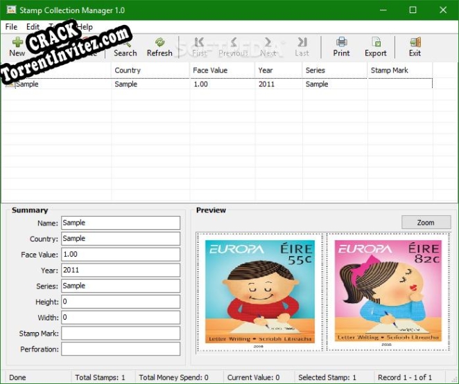 Stamp Collection Manager serial number generator » Download