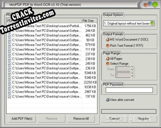 VeryPDF PDF to Word OCR Converter serial number generator » Download