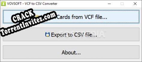 Registration key for the program Vovsoft VCF to CSV Converter » Download