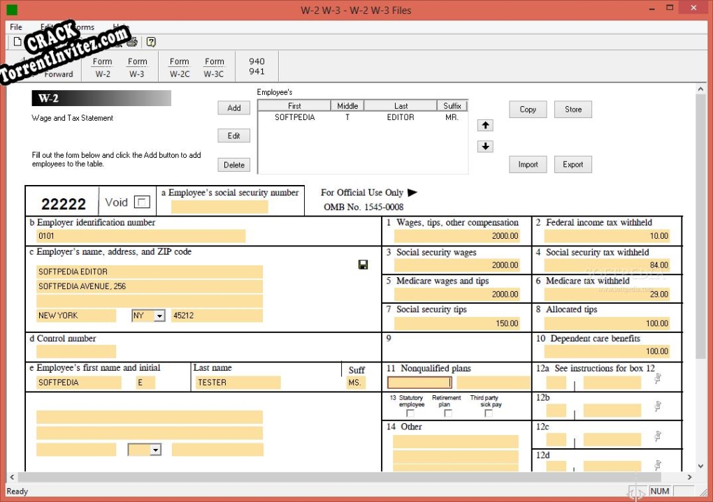 W-2 W-3 serial number generator » Download